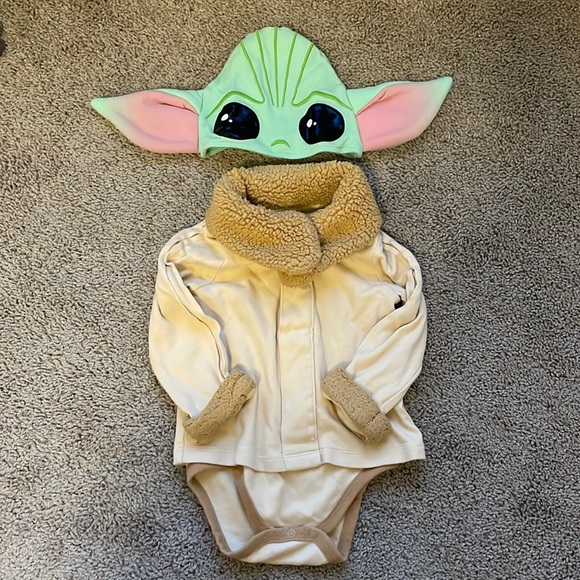 Disney | Costumes | Disney Grogu Baby Yoda 824 Months Onesie Costume ...